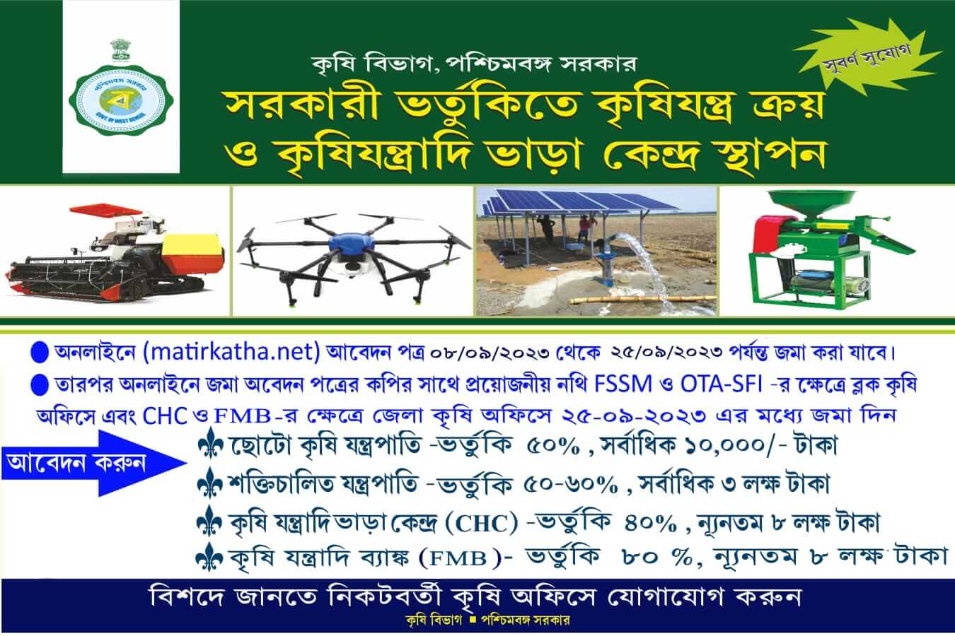 Matir Katha - বাংলার কৃষকদের কৃষি যন্ত্রপাতি কেনার জন্য টাকা দিচ্ছে ...